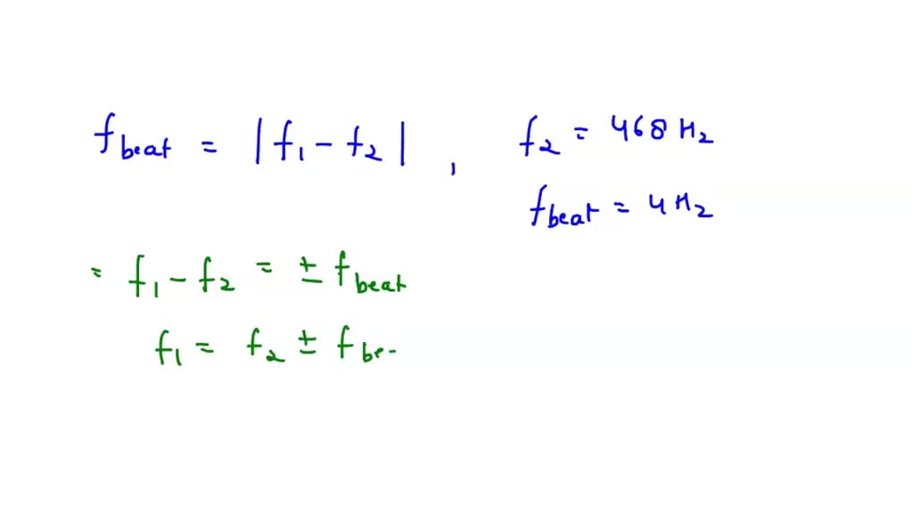 SOLVED: A tuning fork with a frequency of 440 Hz is played simultaneously with a fork of unknown ...