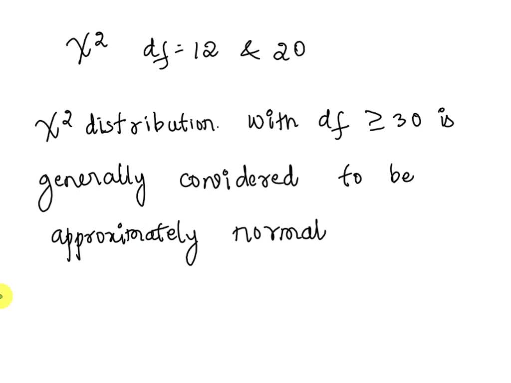 SOLVED: Consider two Ï‡Â²-curves with degrees of freedom 12 and 20 ...