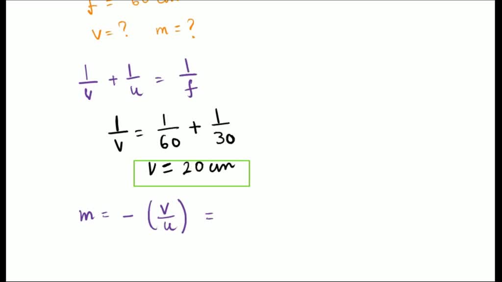 SOLVED: If an object is 30cm in front of a convex mirror that has a ...