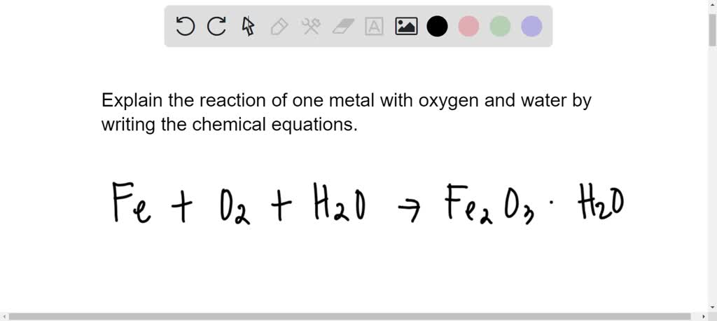 SOLVED: Explain the reaction of one metal with oxygen and water by ...