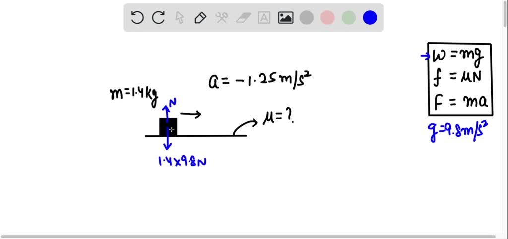 SOLVED: A 1.4 kg block slides across a rough surface such that it slows down with an ...