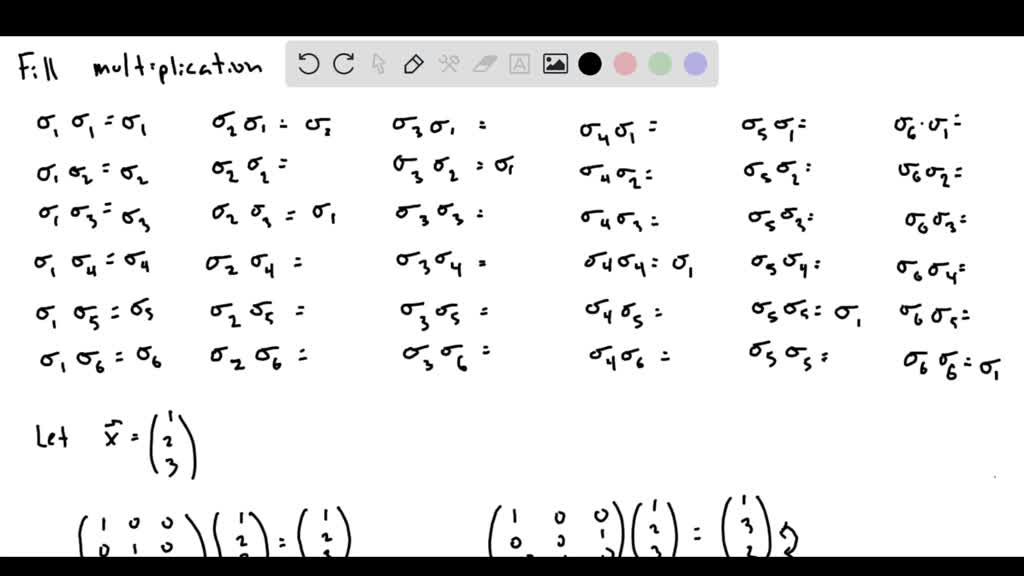 SOLVED: 21. Verify that the six matrices 9 [ form a group under matrix ...