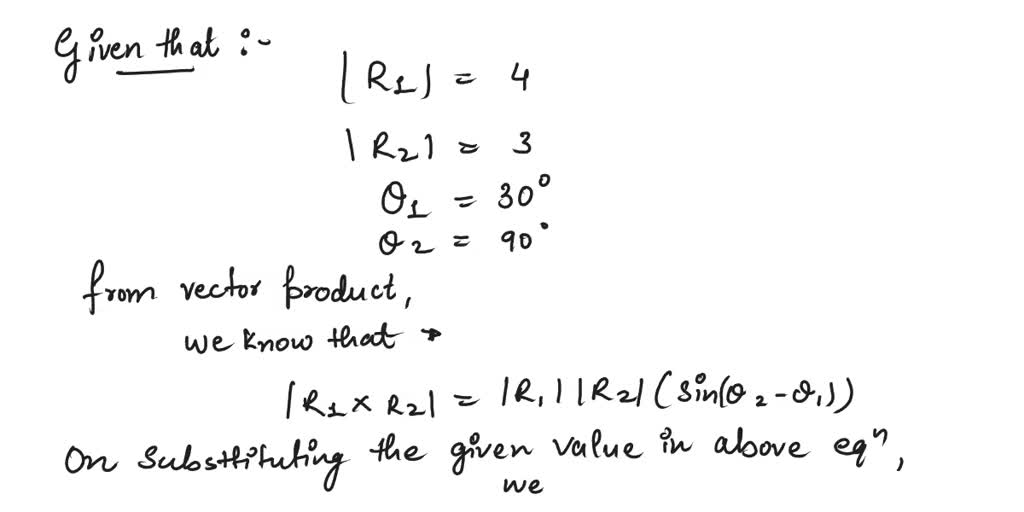 R1 and R2 are two position vectors making angles Î¸1 and Î¸2 with the positive x-axis ...