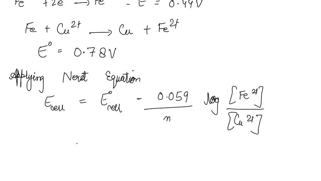 SOLVED: An excess of finely divided iron is stirred in a solution that ...