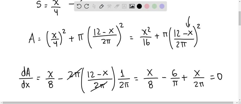 A piece of wire 12 m long is cut into two pieces: One piece is bent ...