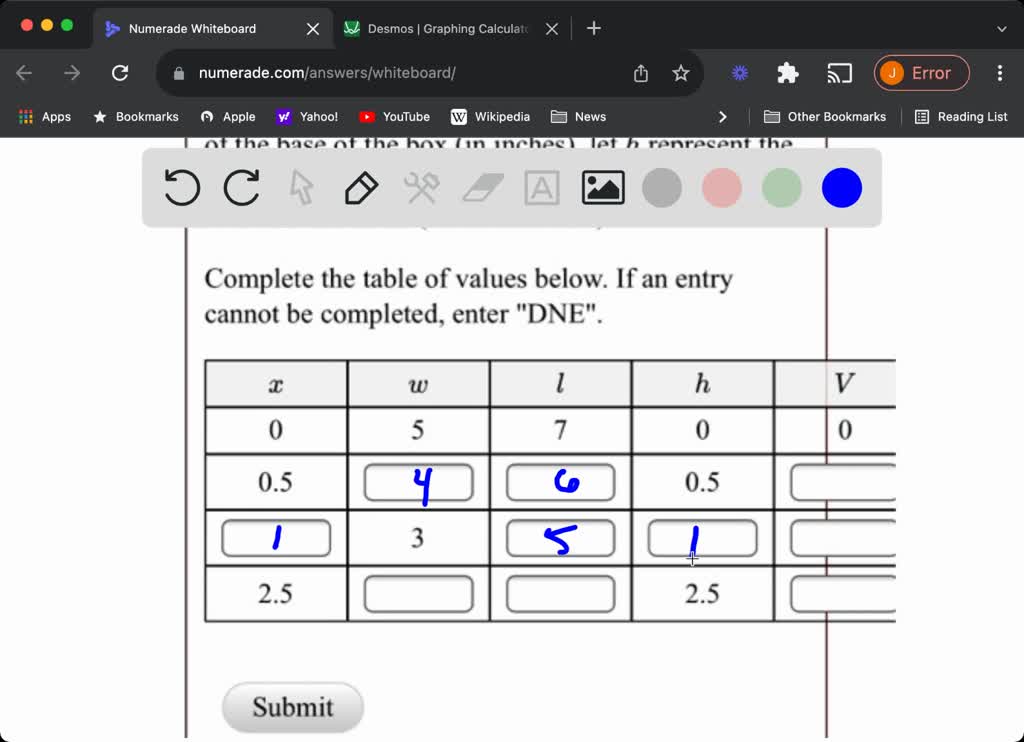 SOLVED: A box is formed by cutting squares from the four corners of a 5 ...
