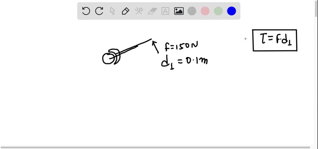 SOLVED: a mechanic unscrew a nut by applying a force of 30n with ...