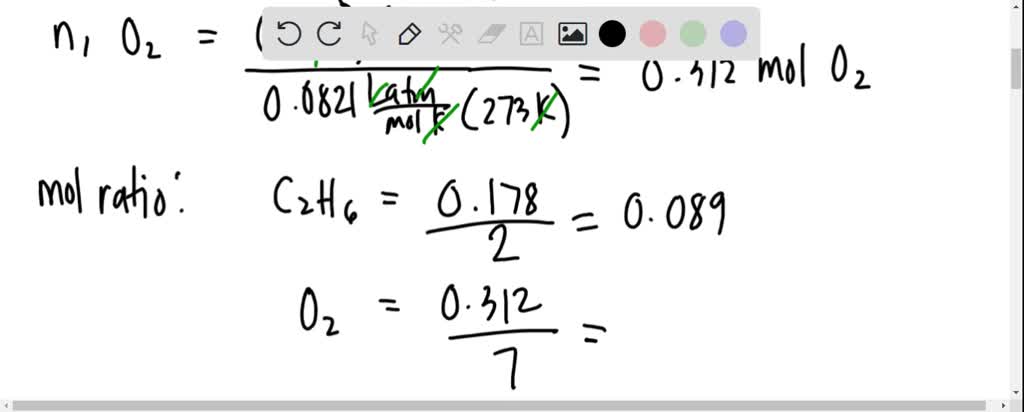 SOLVED: Consider the reaction between ethane (C2H6) and oxygen gas (O2) to produce carbon ...