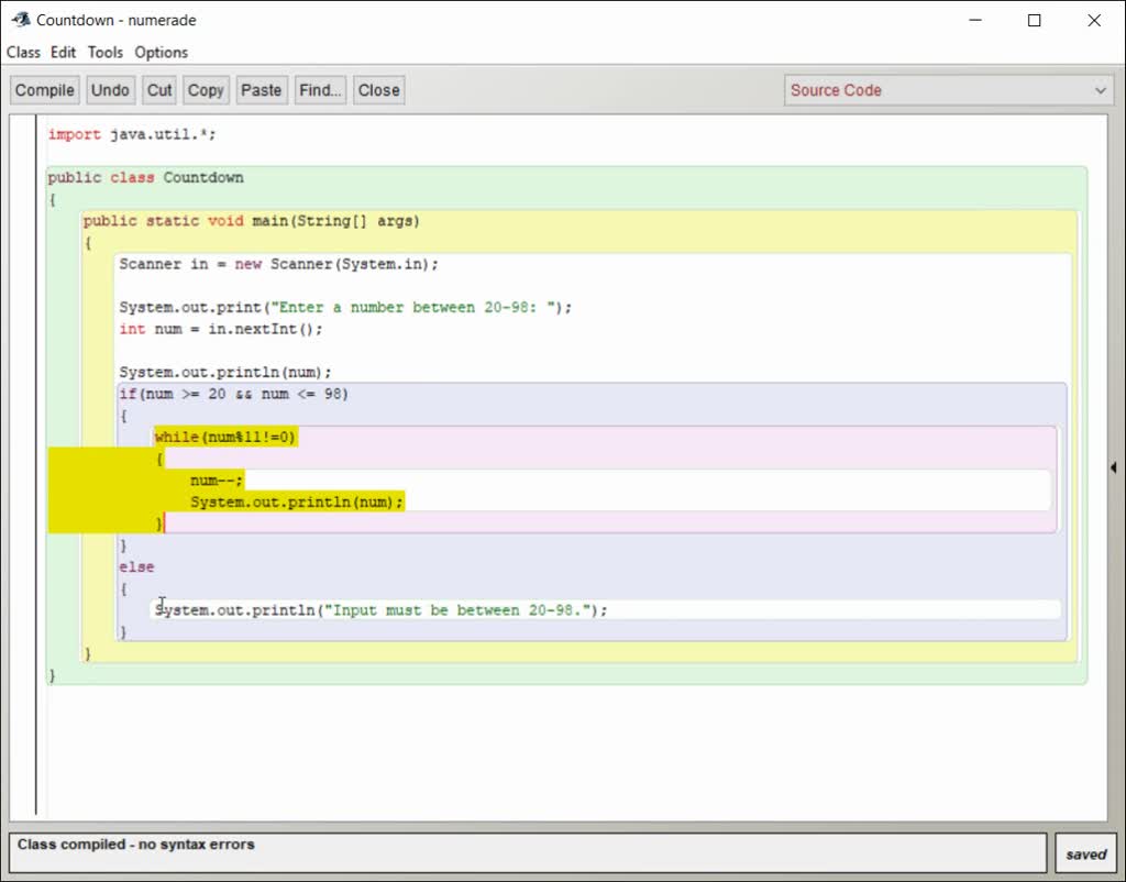 Consider The Following Programming Task Given An Input Integer N Create A While Loop That