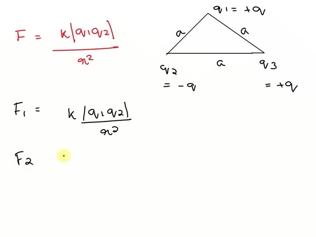 SOLVED: The diagram shows three charges of equal magnitude placed on ...