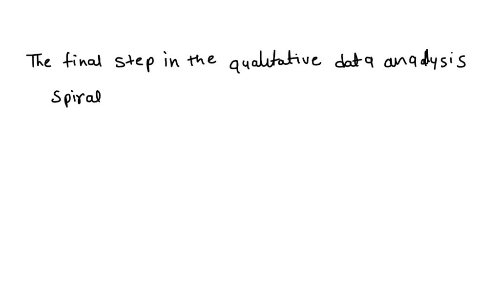 SOLVED: The process of qualitative data analysis is sometimes described ...