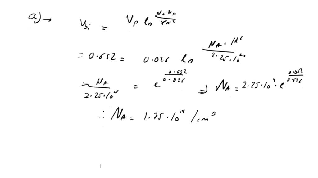 SOLVED: What is the value of the potential barrier of a silicon p-n ...