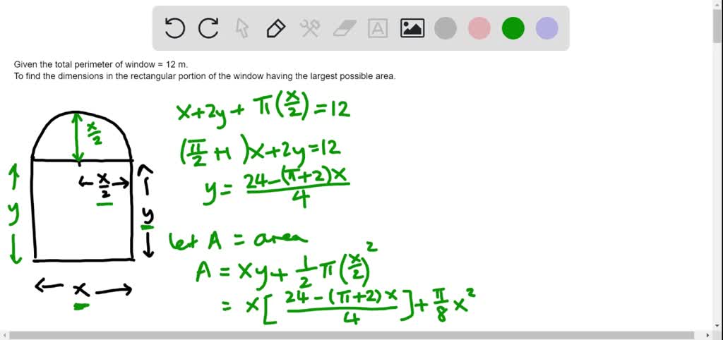 SOLVED: '6. A window is in the shape of a semi-circle over a rectangle ...