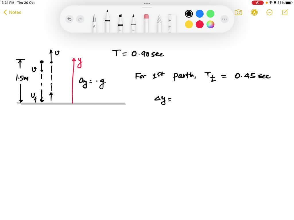 SOLVED: A rubber ball is thrown vertically downward from a height of 1.5m and bounces back to ...