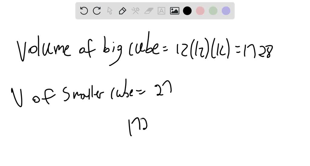 SOLVED: the large cube is formed by putting together 27 small cubes ...