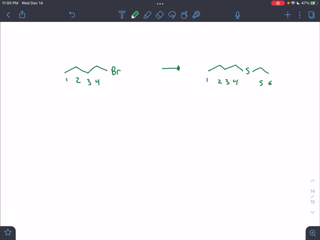 SOLVED: Draw the nucleophile that reacts with 1-bromobutane to produce ...