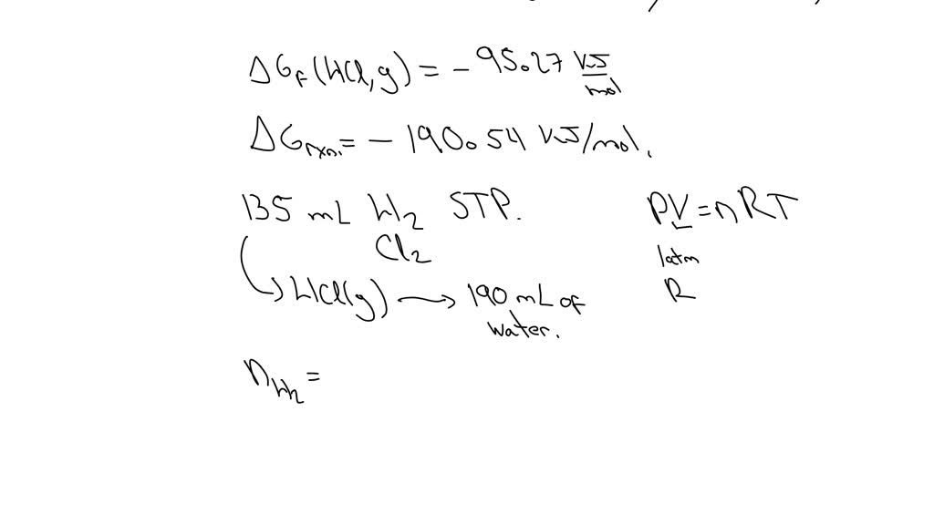 SOLVED: Hydrogen gas burns in an atmosphere of chlorine gas to produce hydrogen chloride gas ...