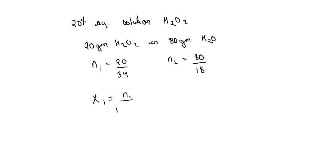 SOLVED: Hydrogen peroxide, H2O2, is used by some water treatment ...