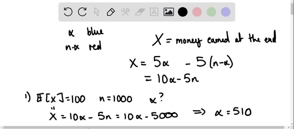 Solved Given A Bin With N Balls αn Of Which Are Blue And The Rest Are Red Where α 0 Is Some 