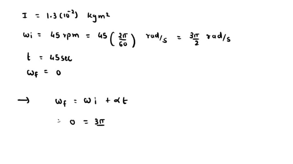 SOLVED: A turntable turning at a rotational speed of 45 rpm stops in 45 s when turned off. The ...