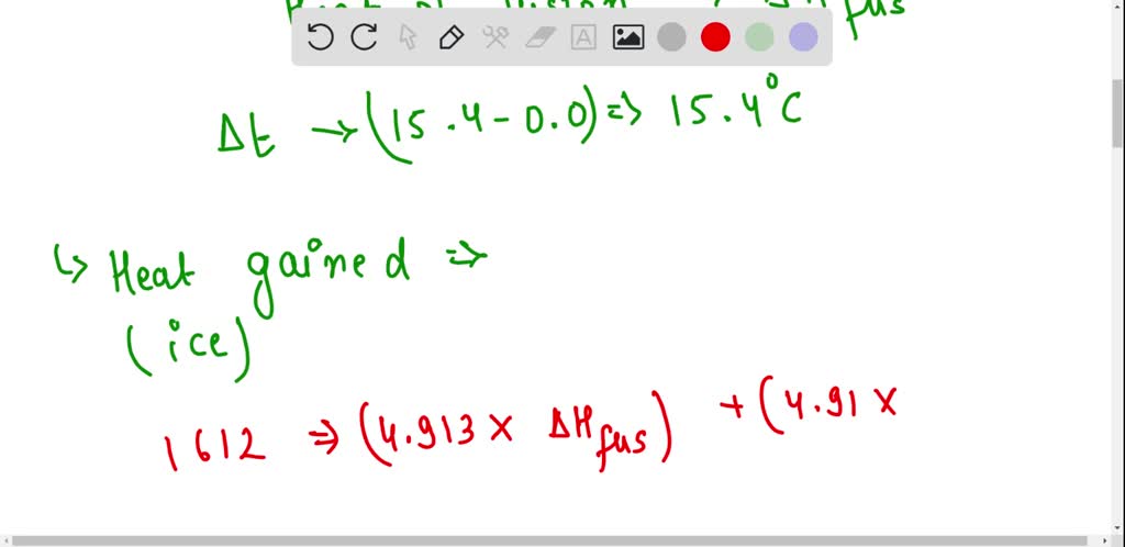 SOLVED: 5. Use Equation Q, mL and the data in your tables t0 calculate the heat of fusion of ice ...