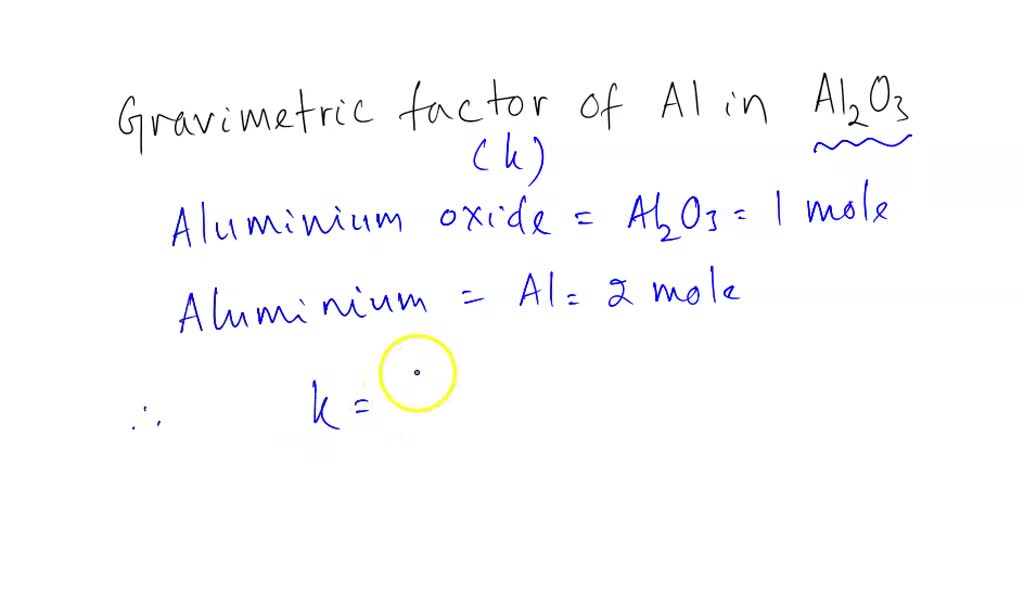 SOLVED: Write the gravimetric factors (using chemical formula) for each of the following: Sought ...