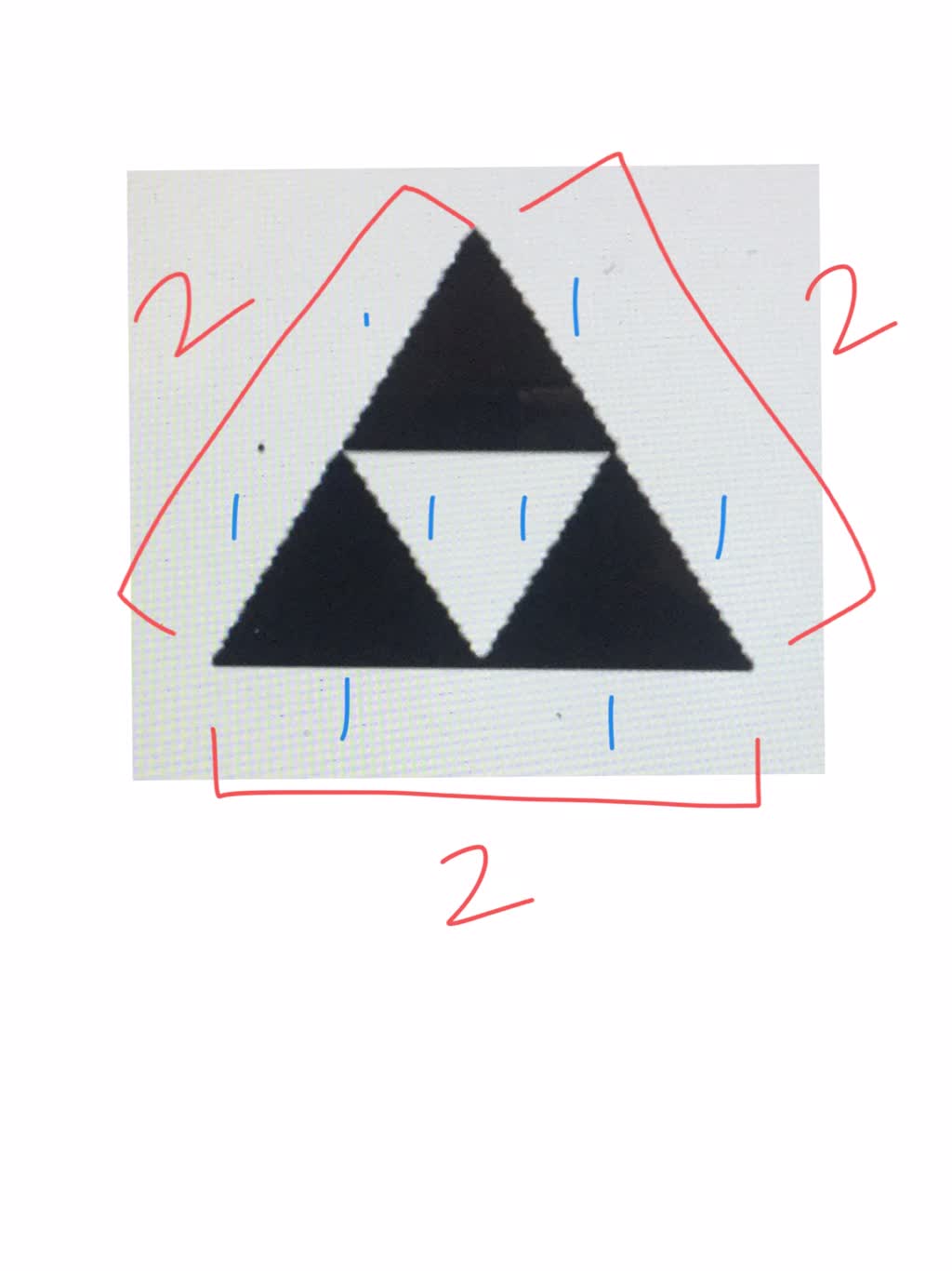 SOLVED: The diagram below shows one stage of what is known as the Sierpinski triangle. Each ...