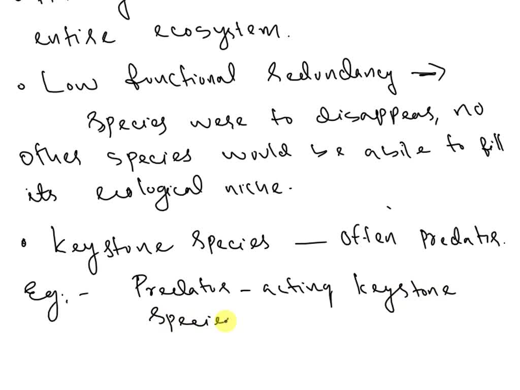 SOLVED: 1. Explain what is meant by a keystone species and use examples ...