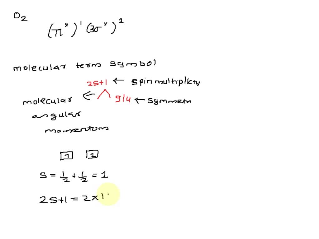 SOLVED: The highest occupied molecular orbitals for an excited ...