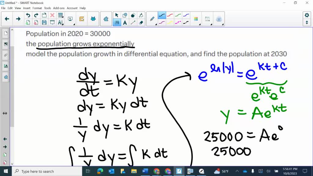 SOLVED: Population in 2010 = 25000 Population in 2020 = 30000 the ...