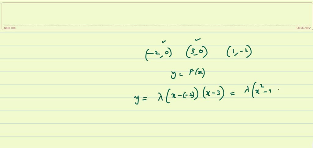 SOLVED: Find a formula for the polynomial of least degree through the points shown in the graph ...