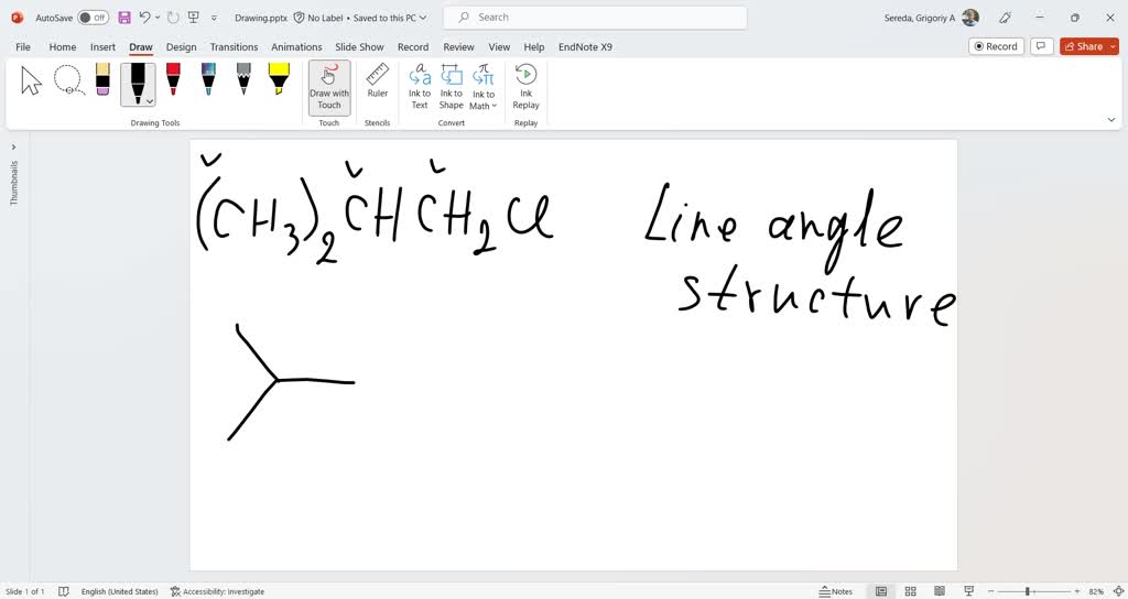 SOLVED: (CH3)2CHCH2Cl line angle