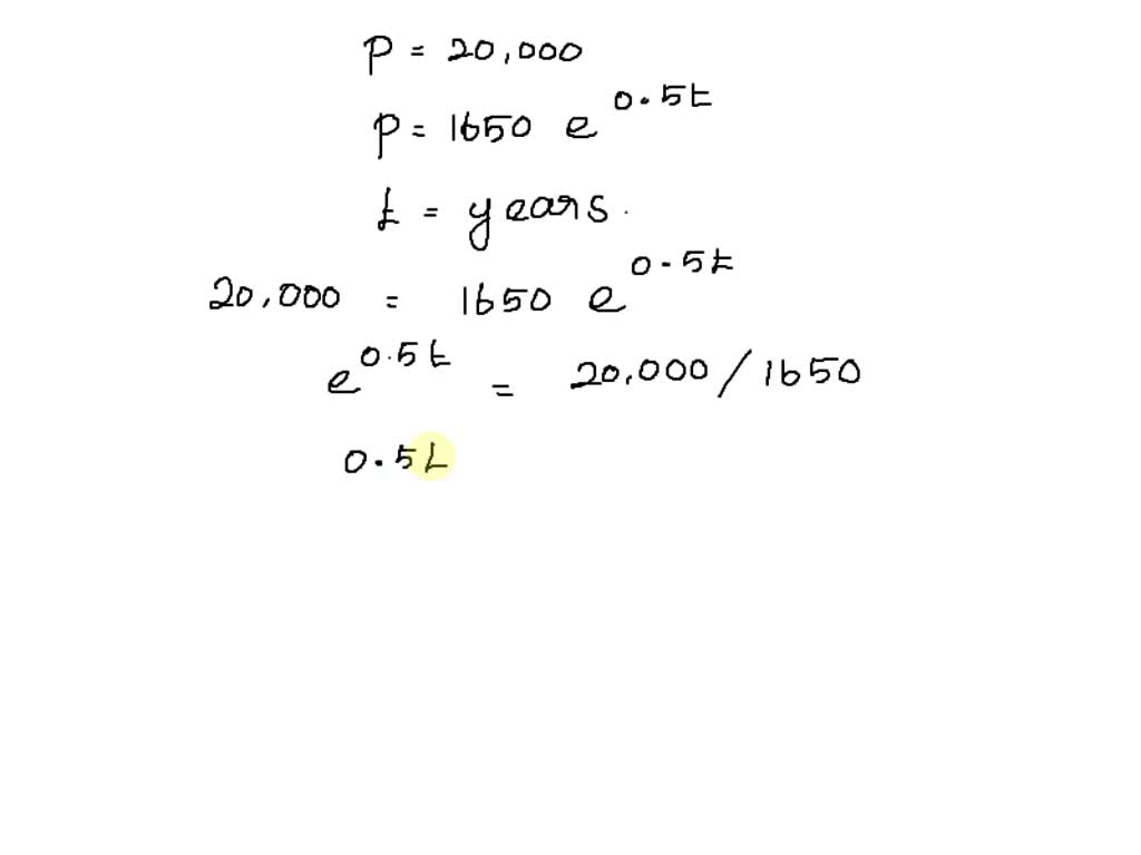 SOLVED: The population of a small town is modeled by the equation ...