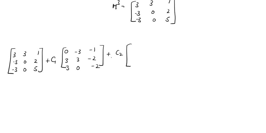 Solved Let M √3 1 Find C1 C2 And C3 Such That M 3 C1m 2
