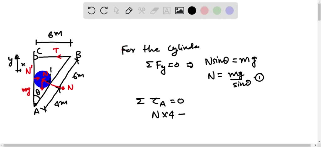 SOLVED: 'Determine the mass of the heaviest uniform cylinder that can be supported in the ...