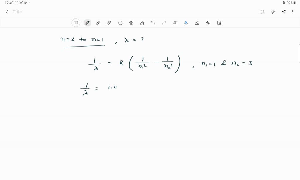 SOLVED: In the hydrogen spectrum, what is the wavelength of light ...