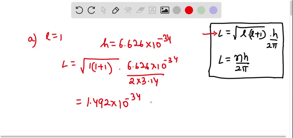 Solved A Calculate The Magnitude Of The Angular Momentum For An L 1
