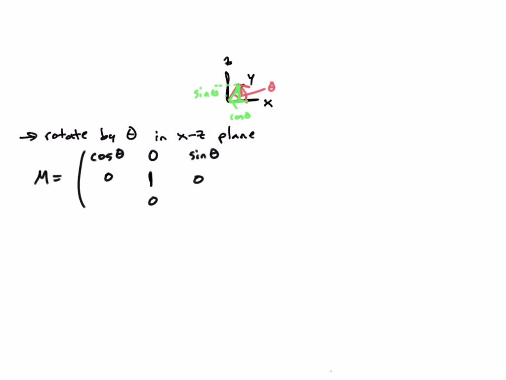 SOLVED: Isometries also exist in 3 dimensions FInd the 3x3 matrix that represents the isometry ...