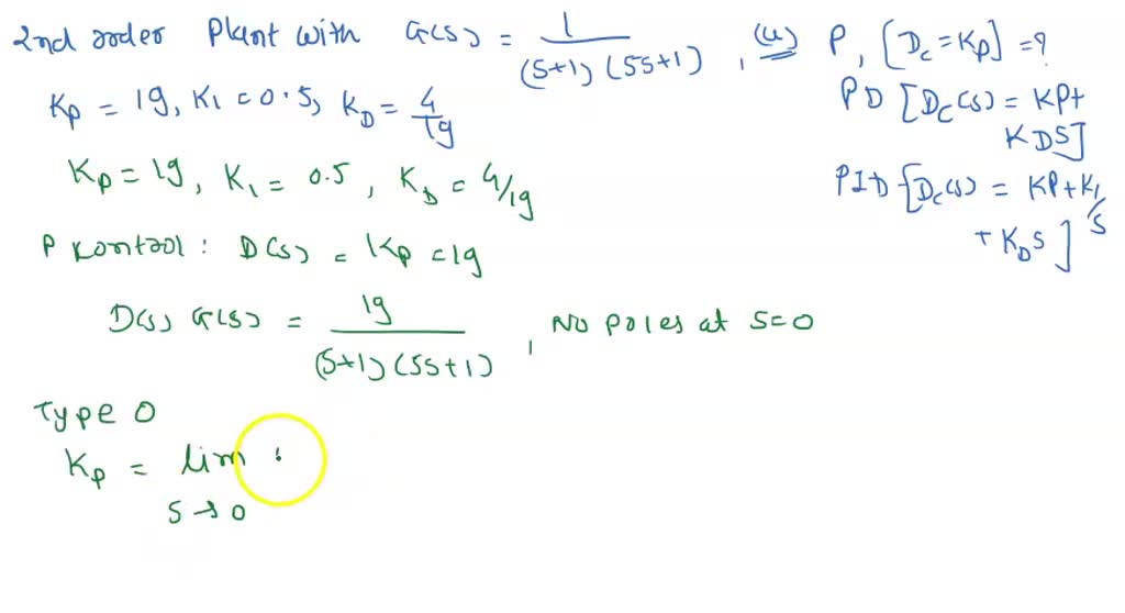 SOLVED: 441. Consider the second-order plant with the transfer function ...