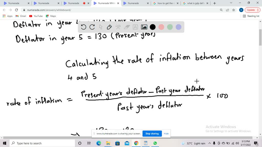 SOLVED: The GDP deflator in year 2 is 110 and the GDP deflator in year ...