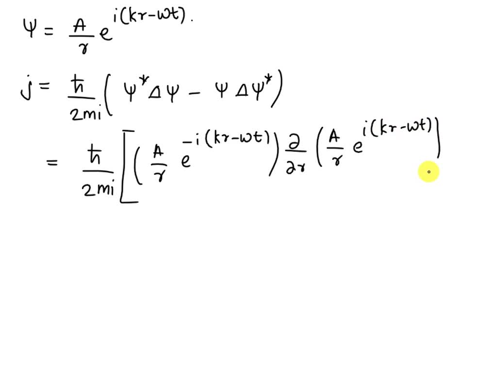 SOLVED: Give the mathematical representation of a spherical wave travelling outward from a point ...