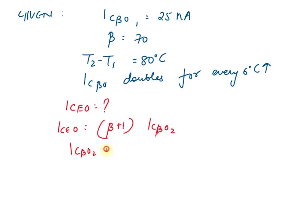 SOLVED: In a silicon transistor, the ICBO leakage current is 25 nA and ...