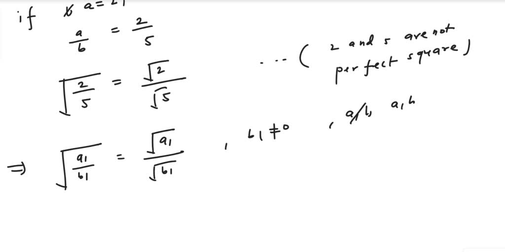 SOLVED The Quotient Rule For Square Roots States That If A And B Are SOLVED The Quotient Rule For Square Roots States That If A And B Are