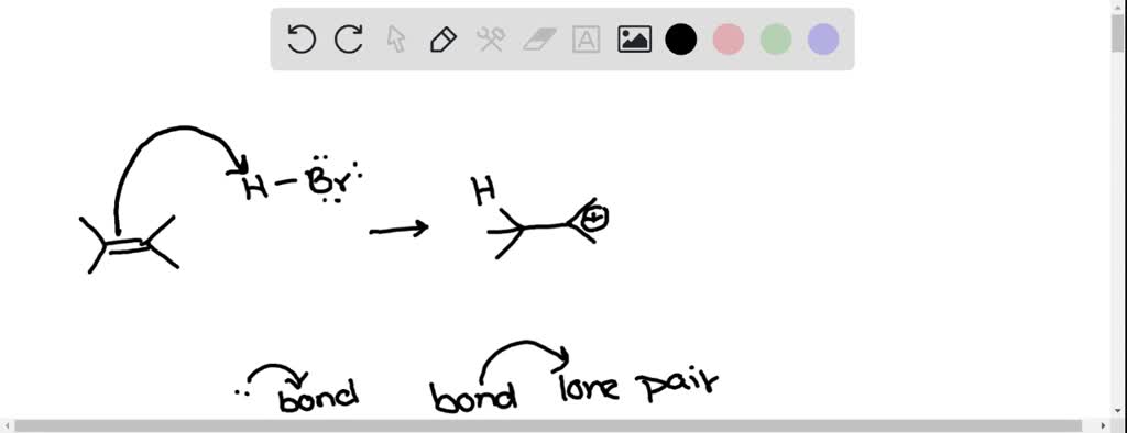 SOLVED: An alkene reacts with a strong protic acid to form a ...