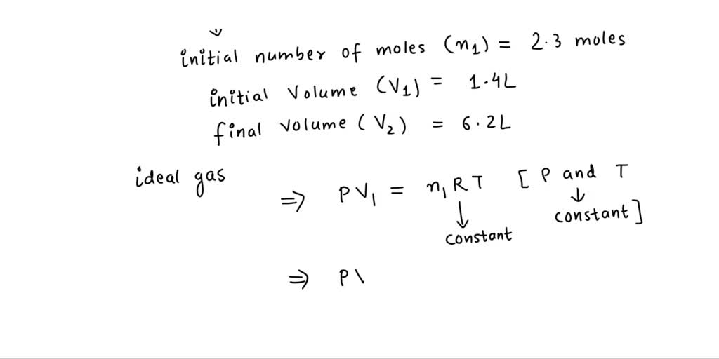 How many moles of gas were added to a balloon that started with 2.3 ...