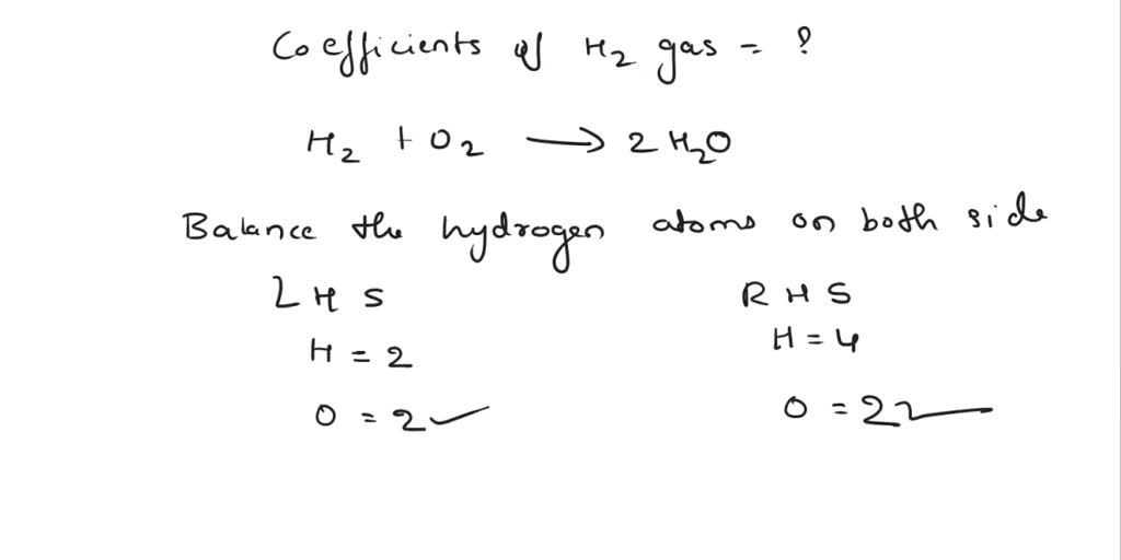 SOLVED: In the following reaction, when the equation is correctly ...