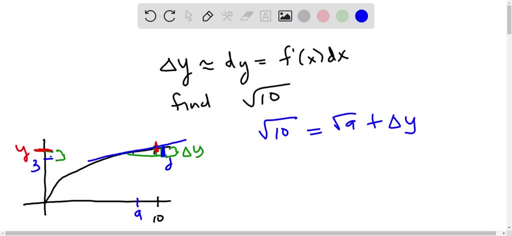 SOLVED: Use Delta y f^(')(x)Delta x to find a decimal approximation of ...