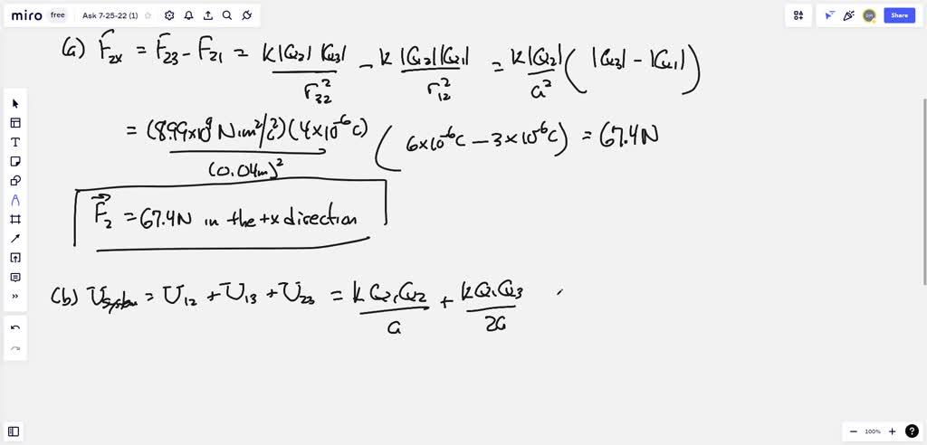 SOLVED: Figure shows two charges 8 microcoulombs and +2 microcoulombs ...