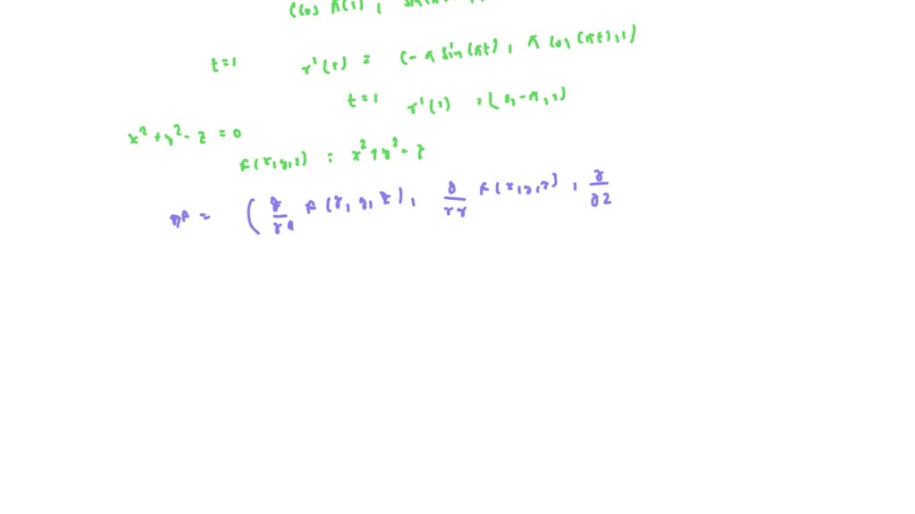 SOLVED: Where does the helix r(t) = cos(πt), sin(πt), t intersect the ...