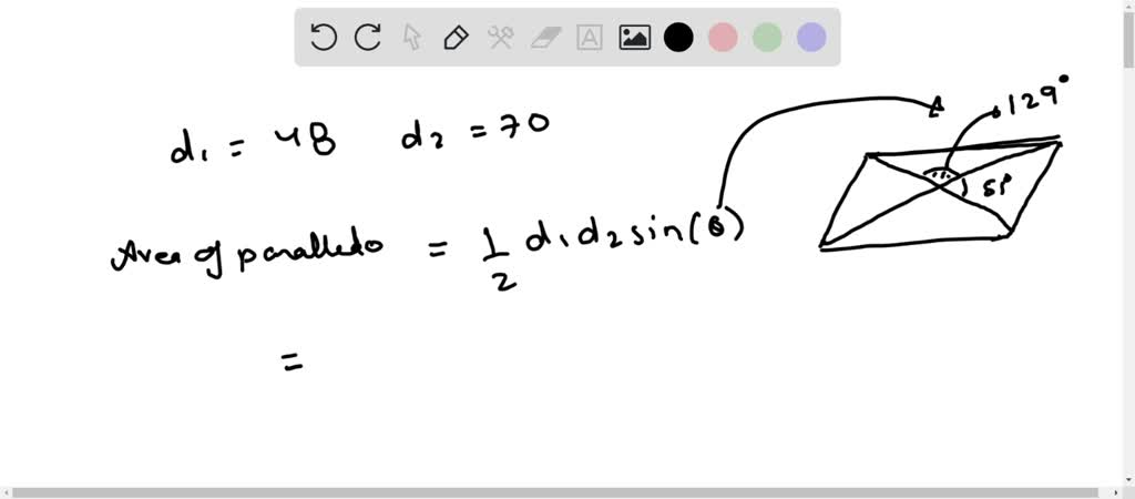 SOLVED: The diagonals of a parallelogram measure 48m and 70m. If they ...